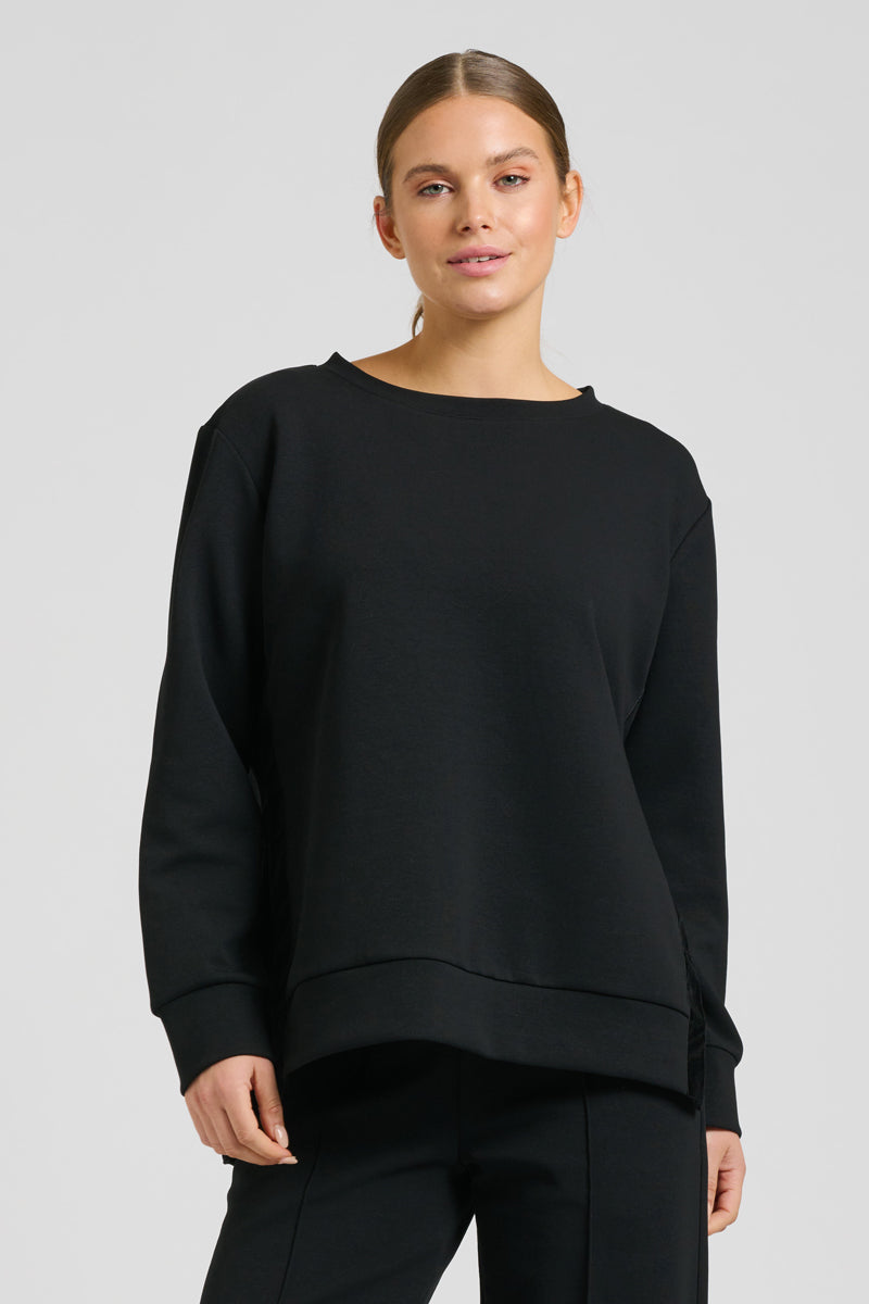 Scuba Side Split Sweatshirt - Black – shirty